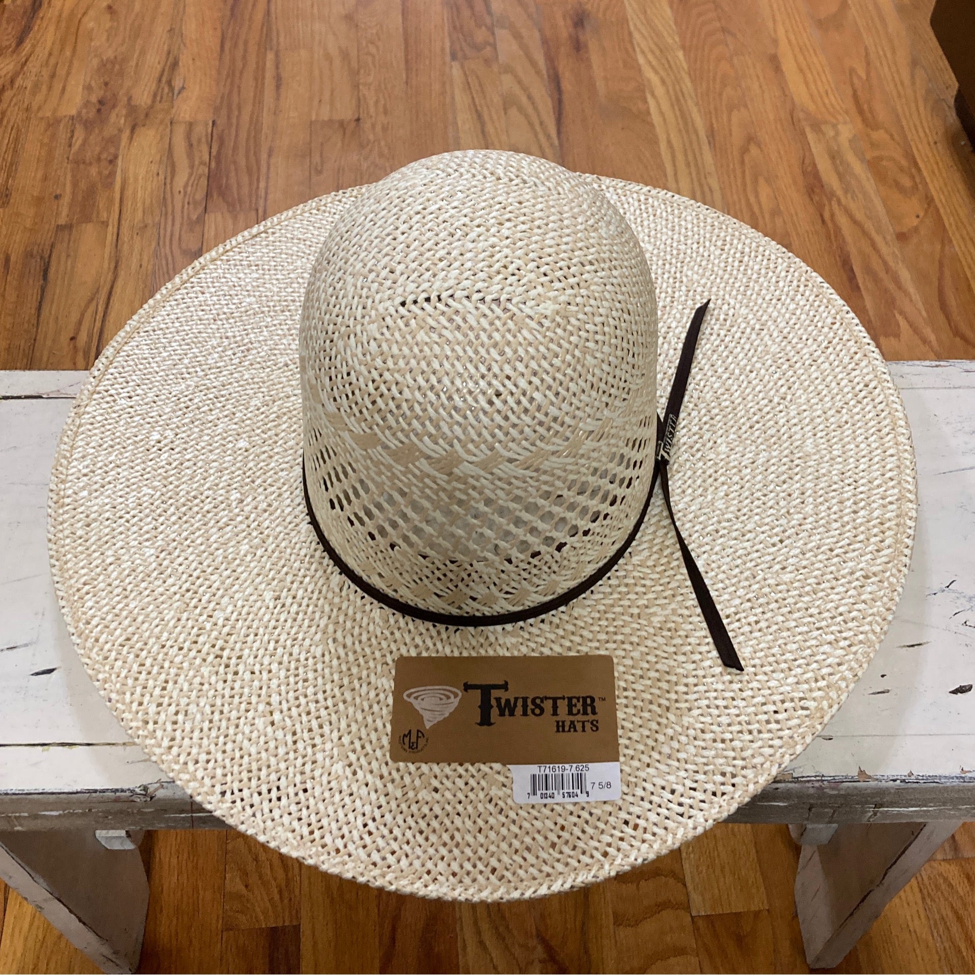 Twister Open Crowned Straw Hat | Cargill Custom Leather