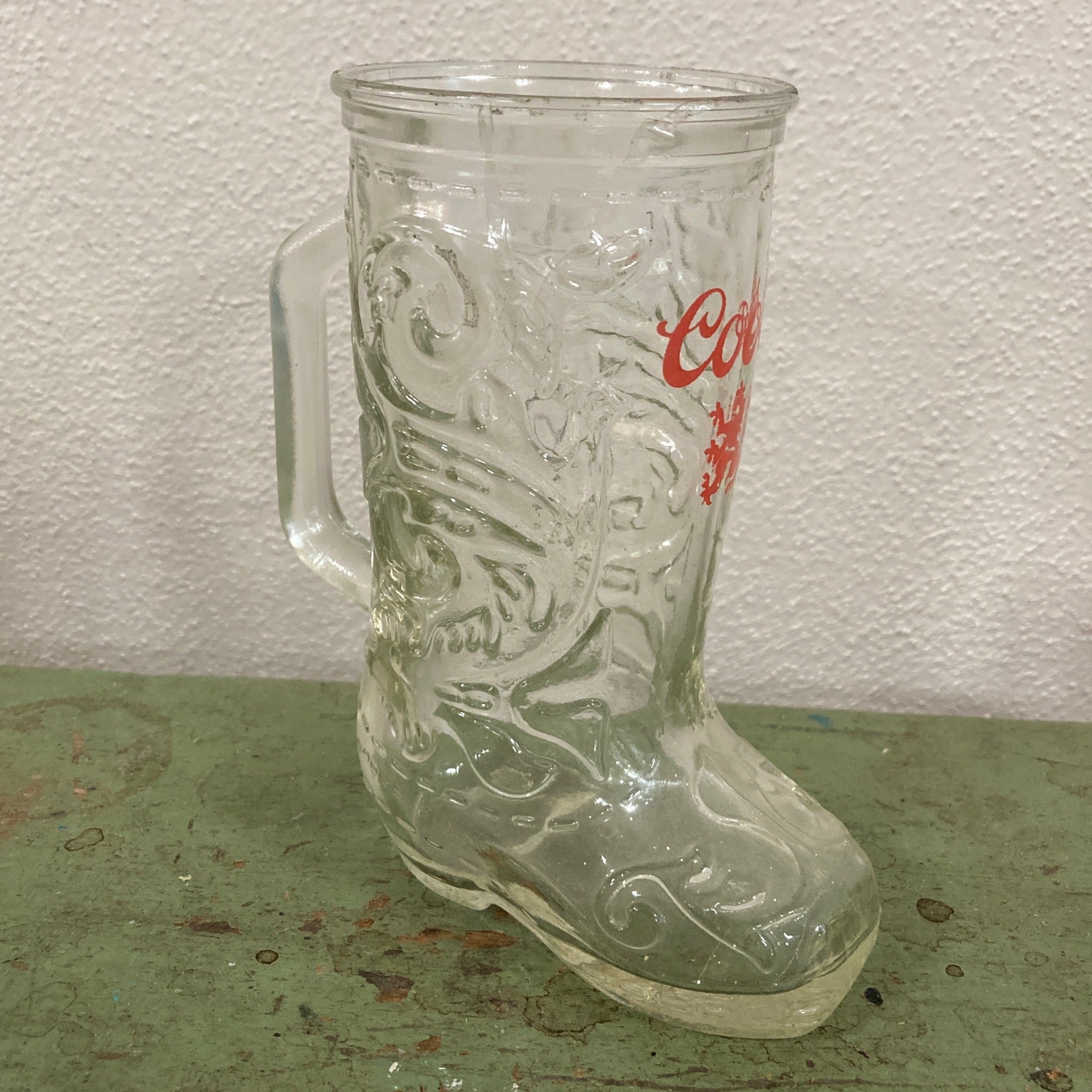 Coors Banquet Glass Boot Glass | Cargill Custom Leather